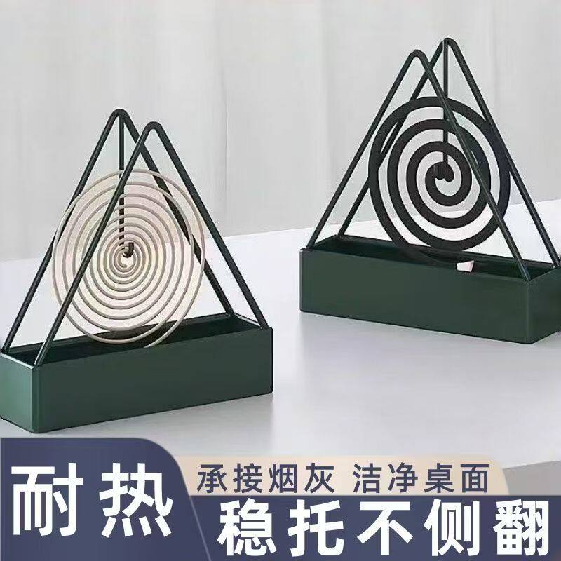 托熏香香炉檀香接灰盘创意蚊香塑艺支架挂式架子家用防火檀香架子