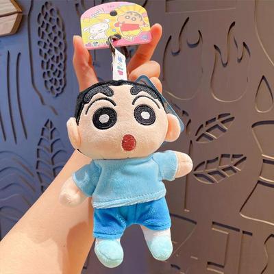 正版蜡笔小新扭造型系列关节可动卡通毛绒公仔钥匙扣背包挂饰挂件