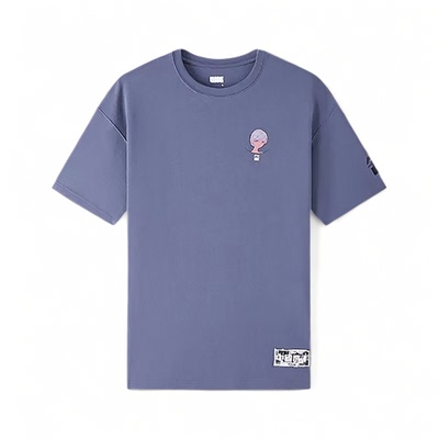 李宁LNG系列男子时尚潮流运动宽松舒适休闲圆领短袖T恤LHSS027