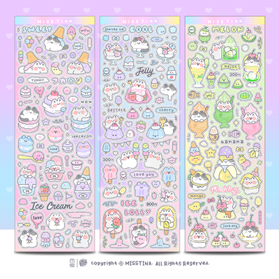 misstina贴纸原创猫咪手帐咕卡