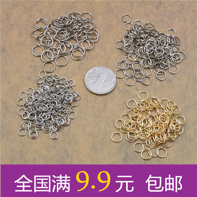 菲菲diy 8mm小铁环 连接圈 单圈 圆圈 开口圈 铁圈 0.7毫米粗C圈_虎窝淘