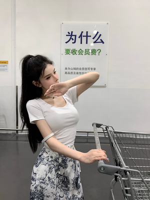 短袖通勤常规纯色棉质
