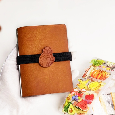 纯手工A6 narrow二折紧凑笔记本手帐PUEBLO磨砂皮小环M5活页本A5