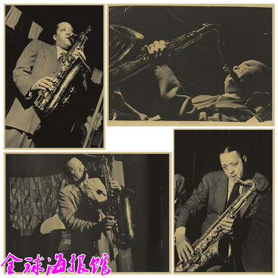 LesterYoung复古牛皮纸海报