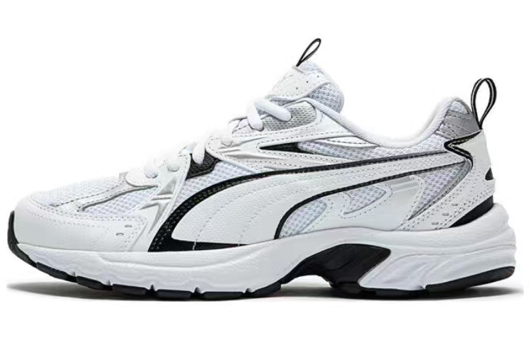 PUMA Milenio Tech 减震防滑耐磨 低帮 白黑392322-01