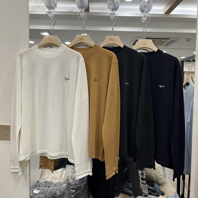 实体店同款2026秋冬新款女士圆领胸口刺绣细羊毛长袖欧货时尚针织