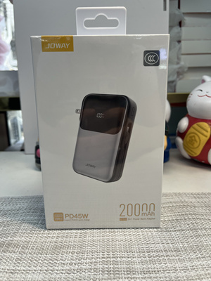 JOWAY乔威20000mAh充电宝 45W快充自带插头移动电源苹果安卓通用