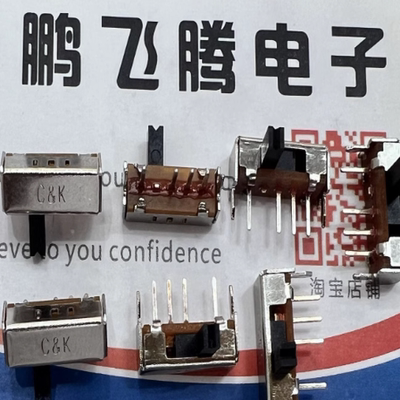 OS103011MA7QP1C 美国C&K 卧式侧拨4脚3档拨动开关 单排电源滑动
