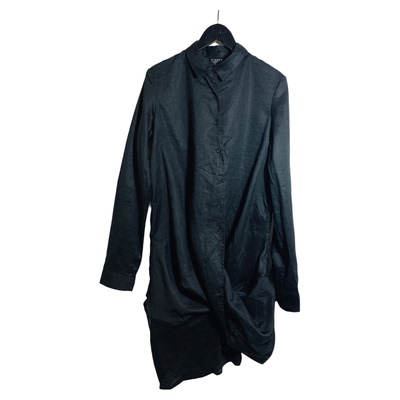 圣迪家女士翻领交叉设计100%苎麻衬衫0570