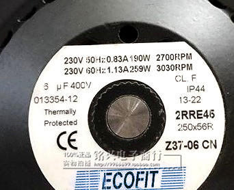 原装法国ECOIT 2RRE45/46 250*56R 230V 190W IP44大风量离心风机