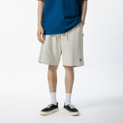 YOKE  STUDIO  夏季新品休闲日系宽松抽绳短裤字母百搭男直筒纯棉