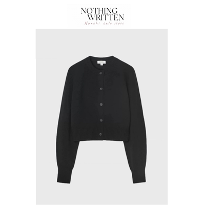 【现货】Nothing Written Narchi短款圆领羊毛开衫灰色25早春新品