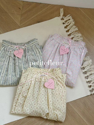 Petite Fleur原创设计 杜乐丽花园系列碎花奶奶裤休闲家居裤