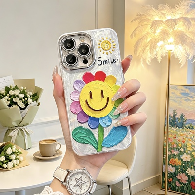 太阳花羽纱手机壳适用VIVOS50PROMINI保护套S30精孔S20PRO防摔S19小众S18E镜头膜17s16轻奢s15全包12支架s9面