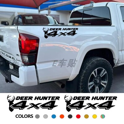 皮卡鹿猎人4X4汽车贴纸适用于福特F150丰田Hilux道奇公羊车身贴画