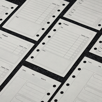 拾宝仔A6sM5A7项目管理内页分步骤清单A6per奇葩活页笔记本替换纸