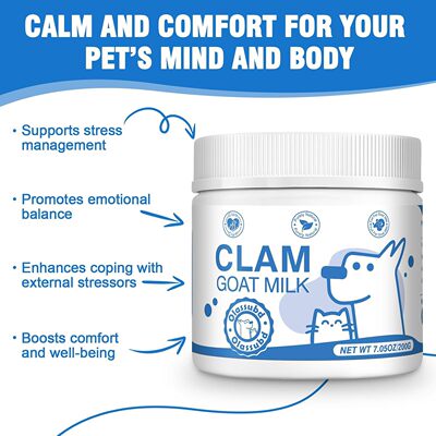 Goat milk powder for calming cats and dogs