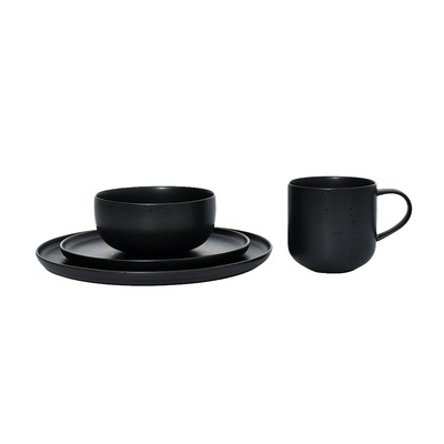 Frosted White 16-Piece Dinnerware Set for Home Hotel, Househ