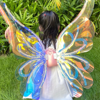 圣诞节儿童夜光蝴蝶翅膀会动的