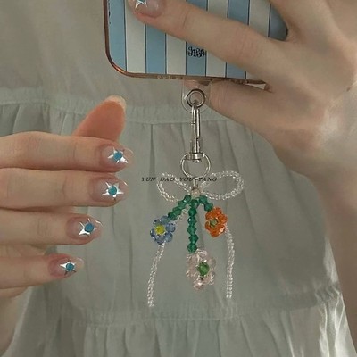 云岛有羊ins甜美可爱花朵挂链女~