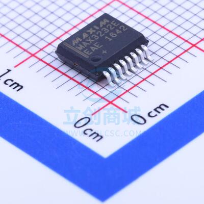 RS232芯片 MAX3232EEAE+T SSOP-16_208mil MAXIM(美信)