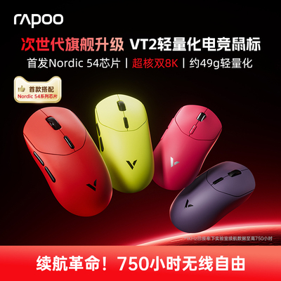 雷柏VT2MAX无线鼠标PAW3395