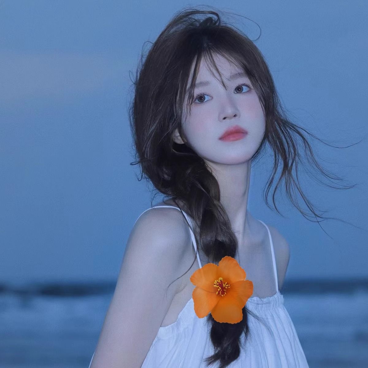海边少女仿真虞美人精致发圈头饰网红博主同款百搭发卡盘发器头绳