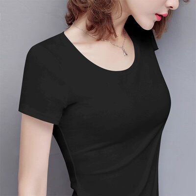 纯棉白色短袖T恤女夏季20