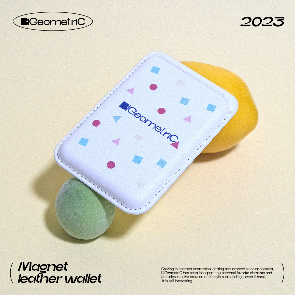 BIGeometeiC原创缤纷矩形口袋磁吸卡包适用苹果magsafe卡套