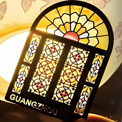 番外广州 满洲窗金属冰箱贴 书签 徽章 旅游文创