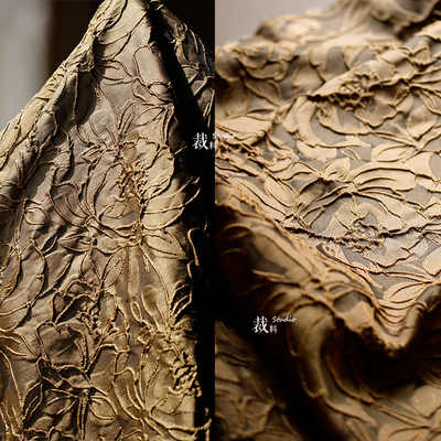 裁料涤纶复古立体提花沙发布料