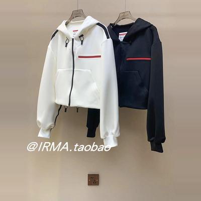 P*连帽夹克卫衣外套女24早春