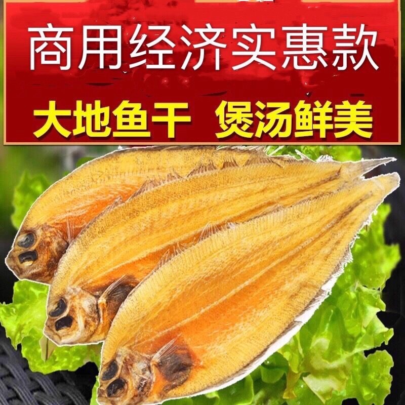 商用大地鱼干铁脯鱼比目鱼干煲汤做酱鲜美海鲜干货农家土特产