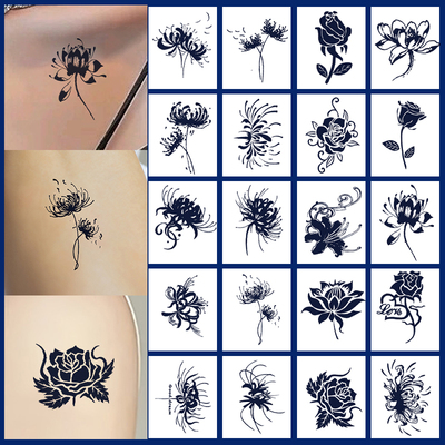 草本纹身贴小图案手腕防水