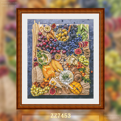 【ZZ7453-水果派对】十字绣2025新款客厅餐厅简单简约竖版美食画