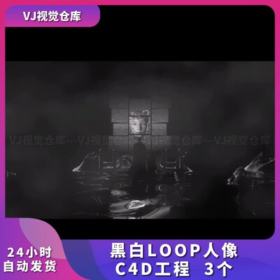 高级艺术黑白之手C4D工程