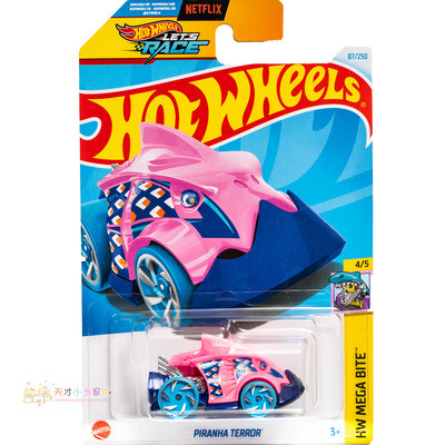 87号 PIRANHA TERROR 水虎鱼车 粉红色 风火轮 HW MEGA BITE系列2