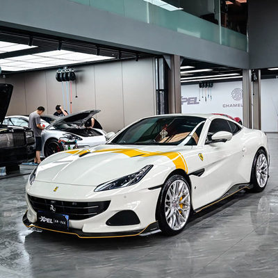 法拉利Portofino车贴拉花汽车贴纸平行线引擎盖意大利装饰个性贴