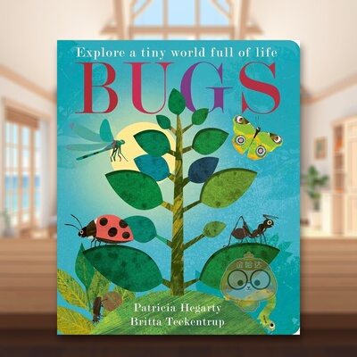 【现货】【洞洞书】昆虫英文儿童趣味进口原版书纸板书Bugs Patricia Hegarty Little Tiger Press书籍图书外版正版