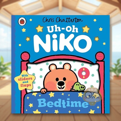 【预售】【小熊尼可】睡觉时间抽拉翻翻机关书Uh-Oh Niko Bedtime英文儿童趣味3-6岁纸板书Chris Chatterton进口原版书Ladybird97