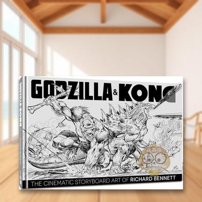【现货】哥斯拉大战金刚：Richard Bennett电影分镜英文插画原画设定集进口原版外版书精装Godzilla & Kong: The Cinematic Stor书