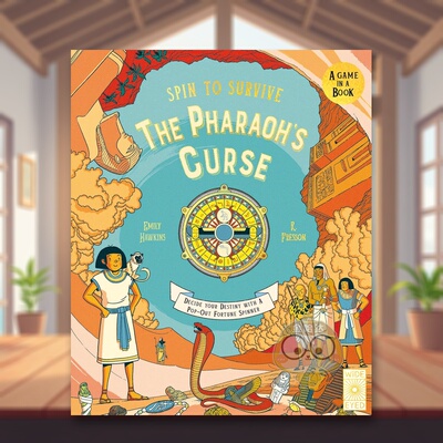 【现货】命运转盘：法老的诅咒 【Spin to Survive】The Pharaoh's Curse 原版英文儿童绘本 附带立体转盘 冒险游戏书