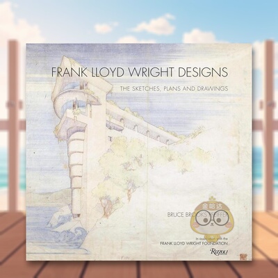 【预售】弗兰克·劳埃德·赖特的设计：草图， 计划和图纸 Frank Lloyd Wright Designs 原版英文建筑设计进口书籍图书外版正版