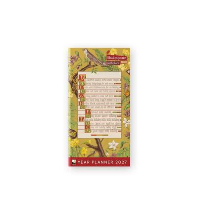 【预售】莎士比亚故居信托 2027年月度规划日历 Shakespeare Birthplace Trust 2027 Year Planner - Month to View 英文进口原版