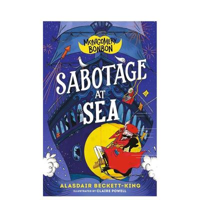 【现货】【大侦探波波】海上阴谋 【Montgomery Bonbon】Sabotage at Sea 原版英文青少年读物 少年侦探小说 蓝思值700L+ 推理悬