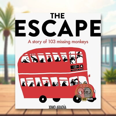 【预售】【Ximo Abadía】猴子逃跑啦 The Escape: A story of 103 missing monkeys 英文儿童绘本 动物/生态/环保原版进口书籍图