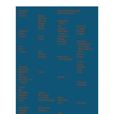 【现货】惠特尼双年展 2022：保持安静 英文原版图书籍进口正版 Adrienne Edwards 艺术收藏画册