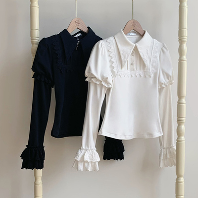 来信与诗·誓约｜WP原创副牌双色尖领针织弹力保暖内搭秋冬lolita