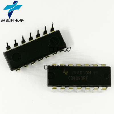 CD4093BE CD4093BD DIP-14 四路2输入与触发器芯片 直插
