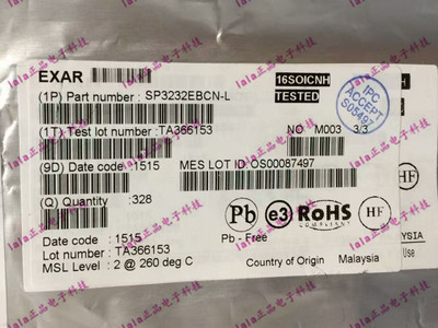 SP3232EBCN-L SP3232 SP3232EBCN SOIC16 进口原装 收发芯片